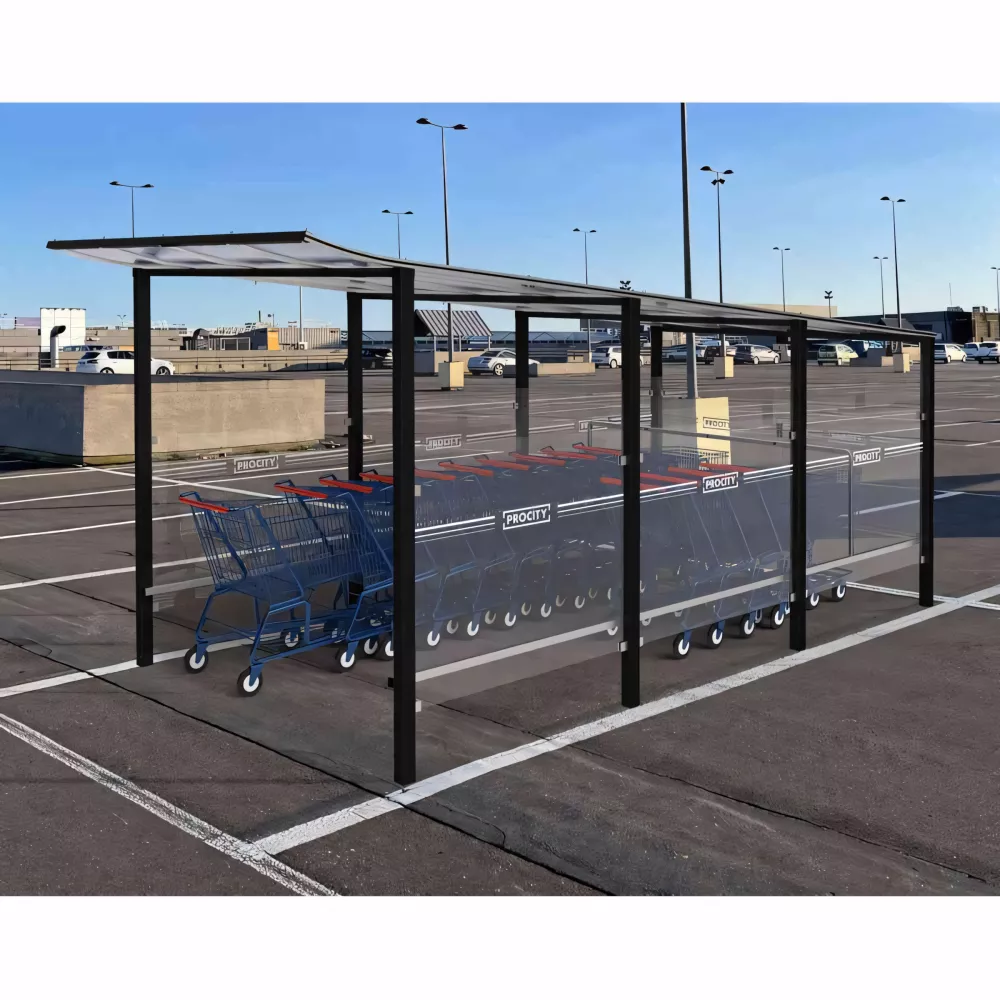 Abri chariots robuste pour parking : protection et praticité